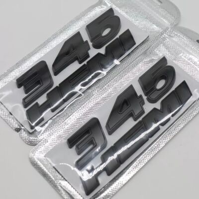 2X 345 HEMI Emblem For Dodge Charger Challenger Side Fender Badges ...