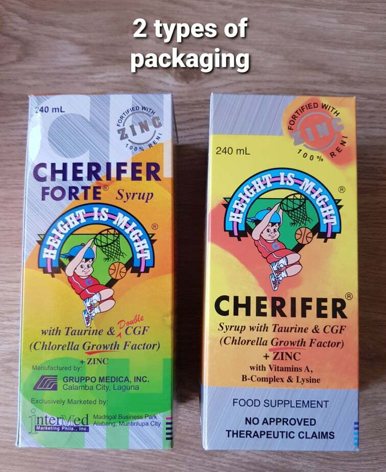 Cherifer Forte Syrup with Taurine & CGF Chlorella Growth Factor + Zinc ...