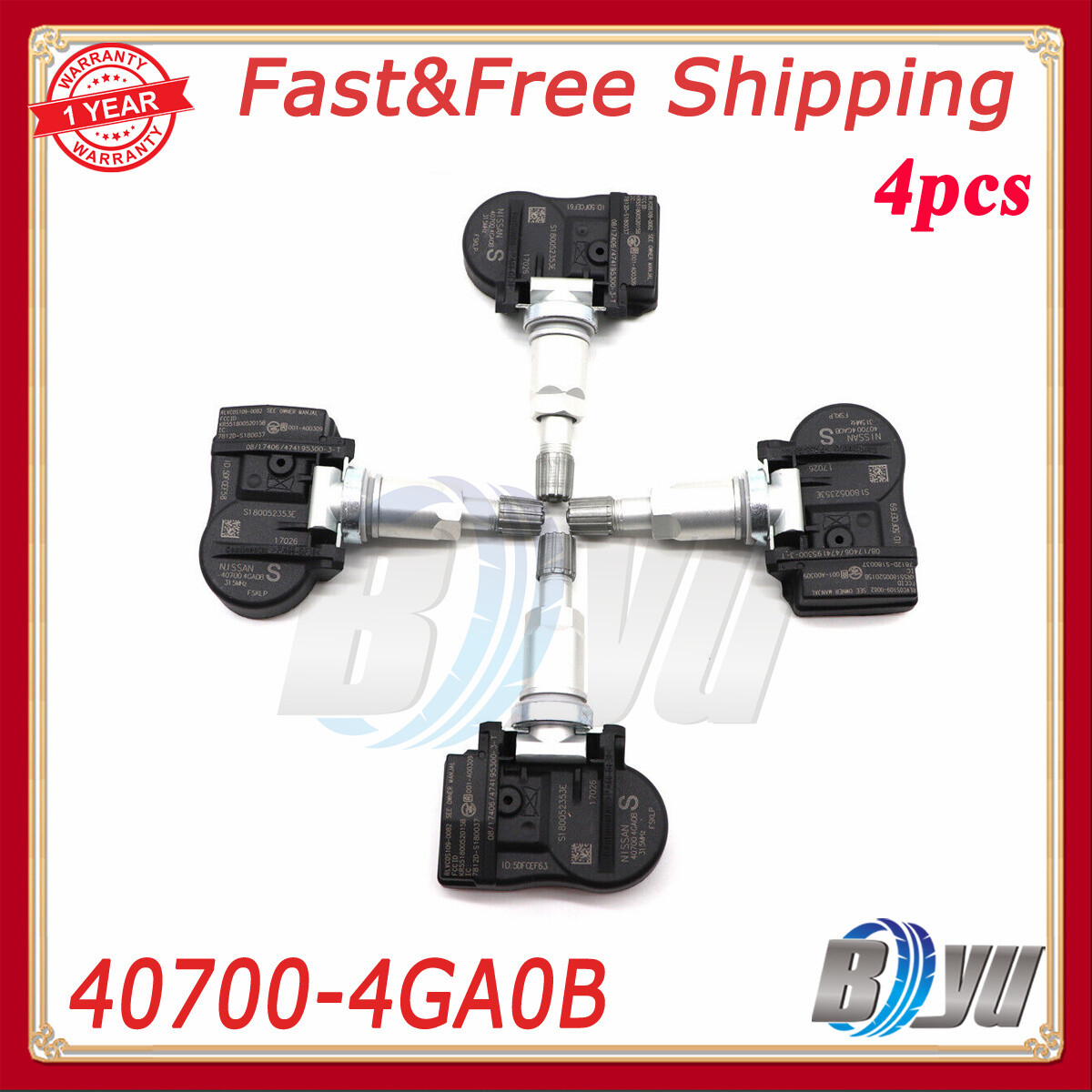 Set of 4 TPMS Tire Pressure Sensor for 2014 2015 Infiniti Q50 40700 ...