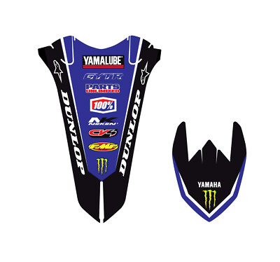 2022-2024 YAMAHA YZ125 YZ250 REAR-FRONT FENDER GRAPHICS LAMINATED GLOSS ...