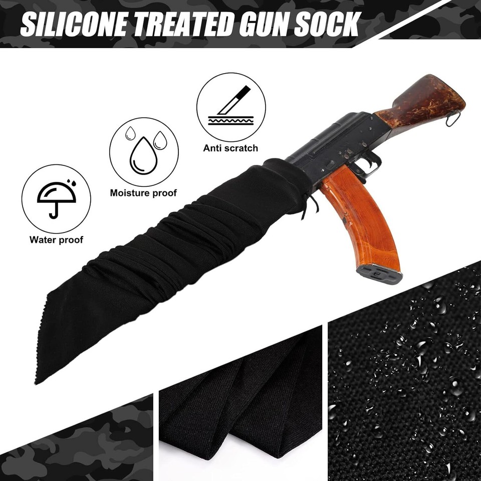 1/3/6 pc Silicone Treated Cover Gun Sock Rifle Shotgun Protection ...