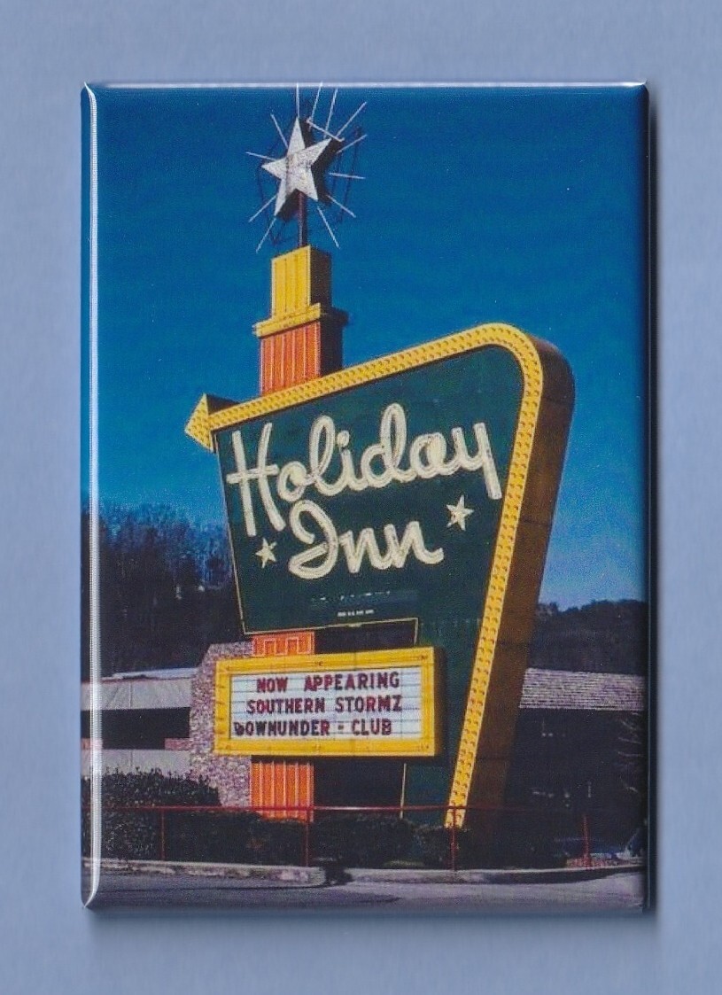 HOLIDAY INN SIGN *2X3 FRIDGE MAGNET* VINTAGE HOTEL MOTEL VACATION ...