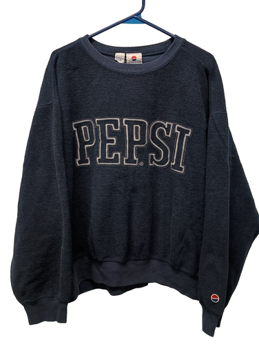 Pepsi Cola Sweatshirt Mens XL Embroidered Logo Crewneck 90s Vintage | eBay