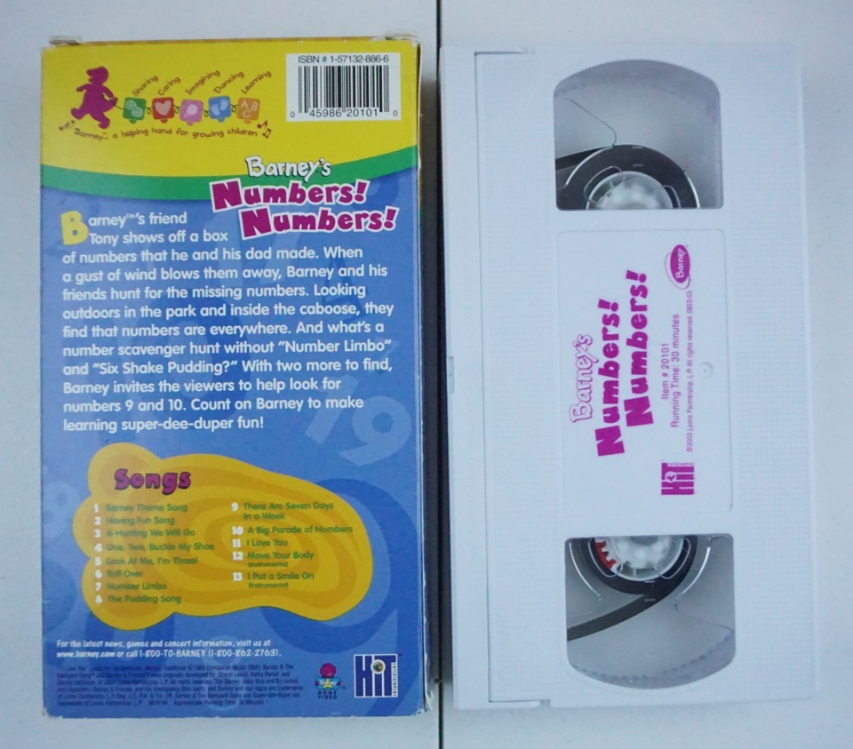 Barney Numbers Numbers VHS 2006 Tape Barney Home Video PBS Kids ...