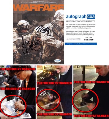 D'Pharaoh Woon-A-Tai ALEX GARLAND Ray Mendoza signed "WARFARE" 8x10 ...