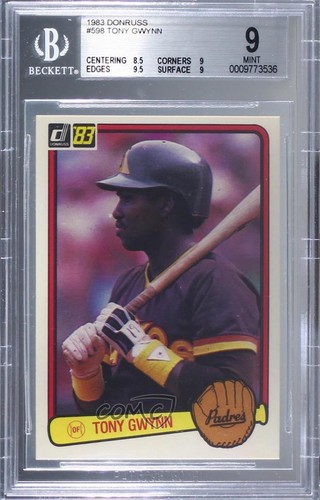 1983 Donruss Tony Gwynn #598 BGS 9 MINT Rookie RC HOF | eBay