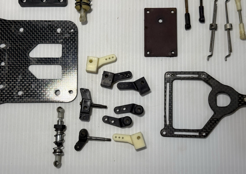 Vintage TEAM ASSOCIATED RC12L Parts LOT RARE Pan Racer Parts Carbon ...