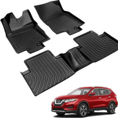 All Weather 3pcs Set for 2014-2020 Nissan Rogue Floor Mats Liner Rubber ...