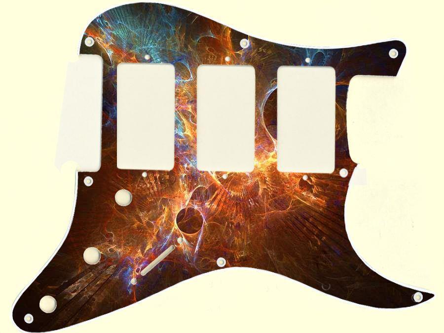 Pickguard Custom to fit Fender Stratocaster Graphic HHH 11 Hole Spacial ...