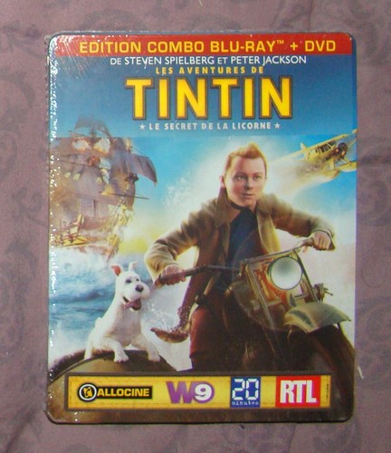 TINTIN secret de la Licorne STEELBOOK NEUF Blu-Ray DVD exclusivité ...