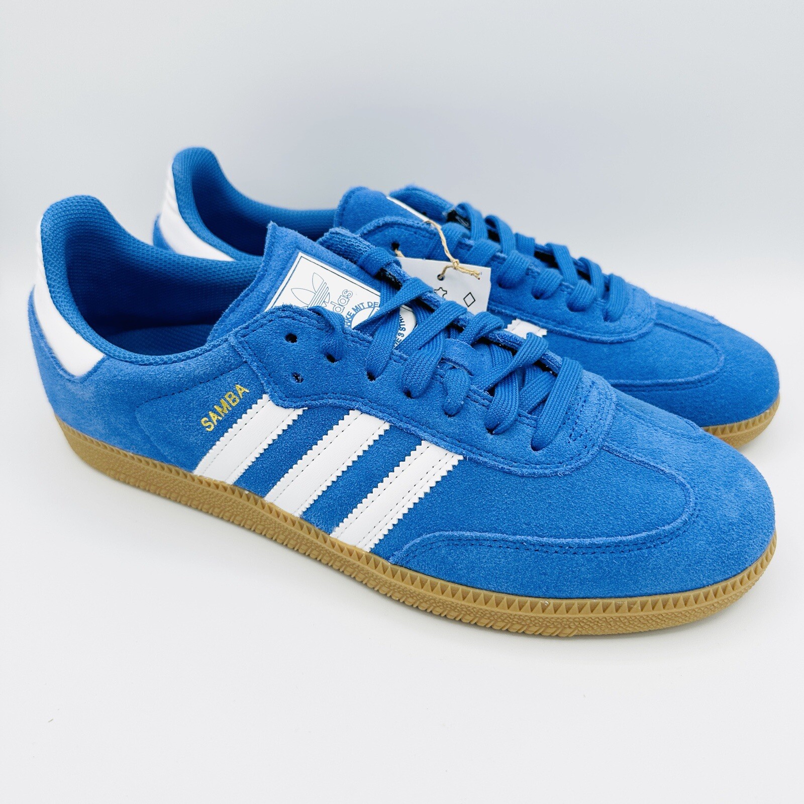 adidas Samba ADV Blue Bird Blue White Gold Men's Sizes 9-13 JP5719
