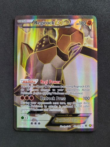 2016 Pokemon Fates Collide, Regirock EX, 43a/124 Promo, Full Art ...