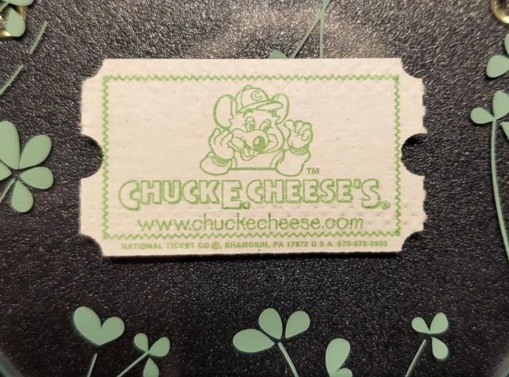 1 VINTAGE CHUCK E CHEESE PRIZE TICKET - 314GT - VG COND | eBay