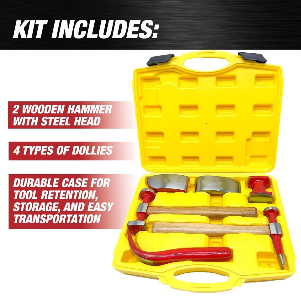6PCS Panel Beaters Multifunctional Hammer Kit Dent Repair Tools Set | eBay