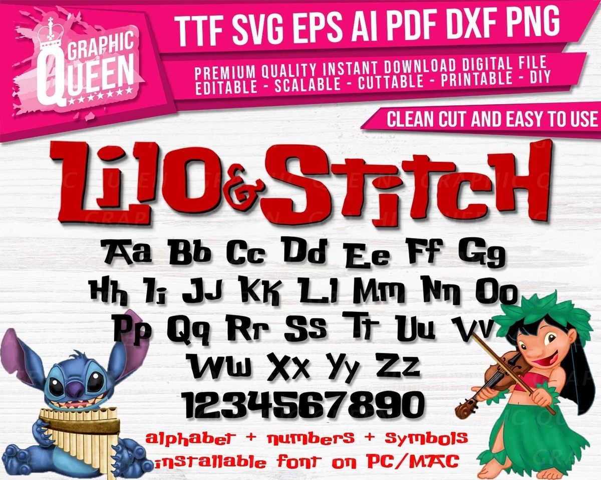 Lilo And Stitch Font Svg TTF Files, Lilo And Stitch, 58% OFF