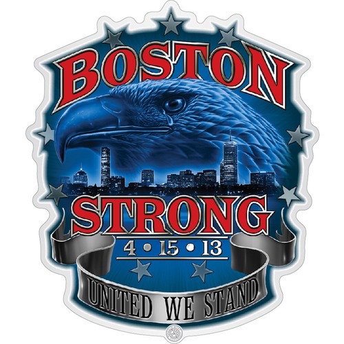Boston Strong Patriotic White vinyl Reflective Decal 12In | eBay