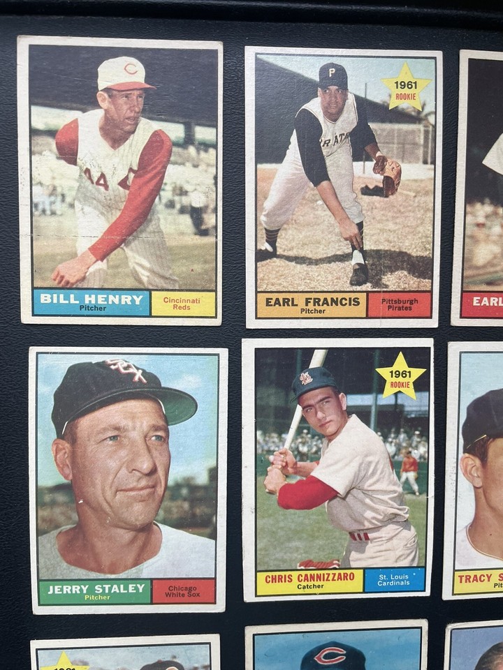 1961 Topps Baseball Card Lot of 27 Cards 7 ROOKIE Cards VG-VG+ No ...