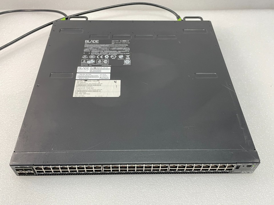 IBM BLADE RackSwitch G8052 48P Layer 3 Gigabit Switch 49Y7895 7309-HC2 ...