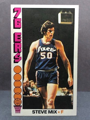 1976-77 Topps STEVE MIX Card No. 21 Crease-Free EX+ Philadelphia 76ers ...