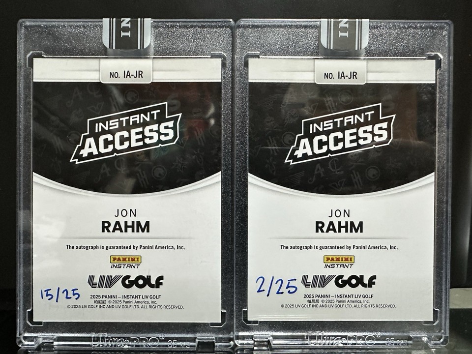 2025 Panini Instant Access Golf Jon Rahm His First Ever Auto Card ...