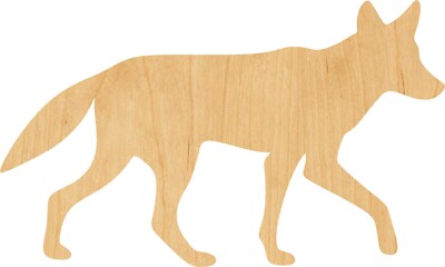 Coyote Laser Cut Out Wood Shape Craft Supply - Woodcraft Cutout | eBay