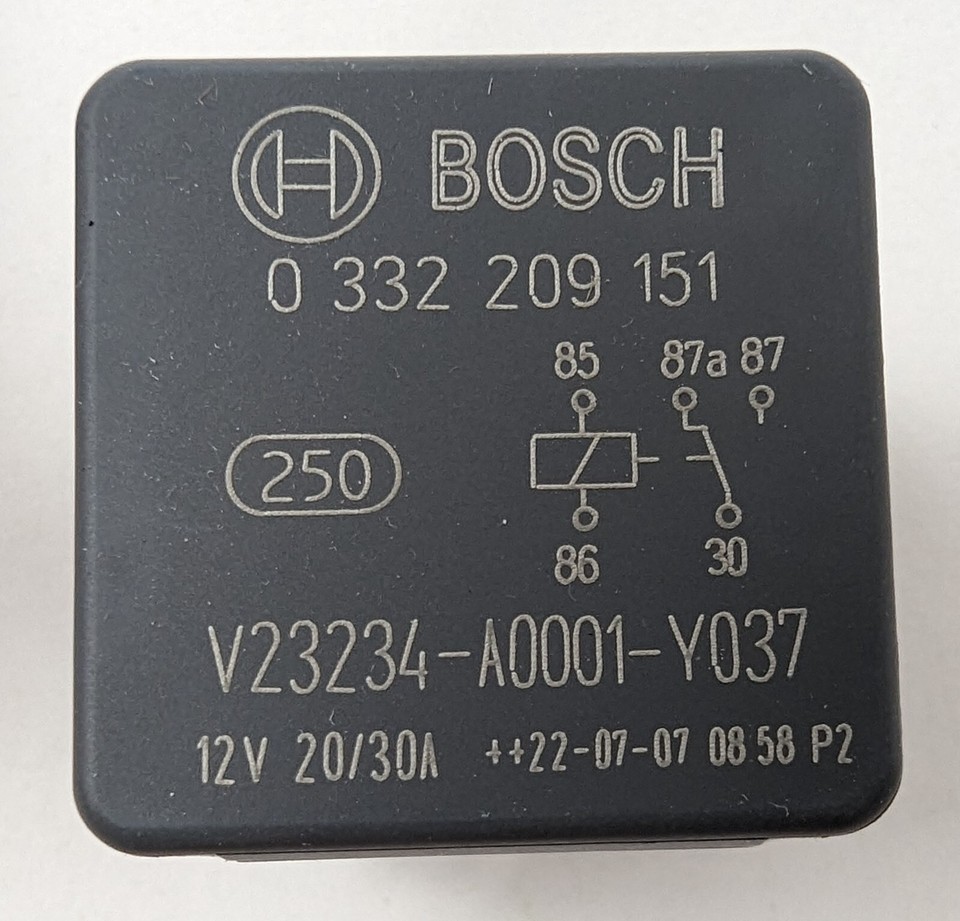 5 Bosch Relays 0332209151 30A 12Vdc Coil SPDT Automotive Application ...