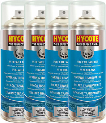 Clear Lacquer Spray Paint Hycote Aerosol High Gloss Coating Fast Drying ...