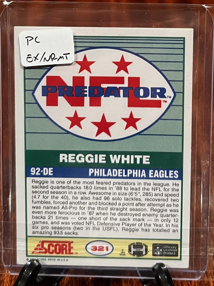 1989 Score Predator #321 Reggie White | eBay