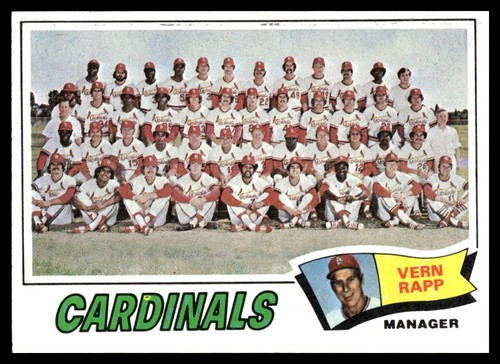 1977 Topps #183 Cardinals Vern Rapp TC, CL St. Louis Cardinals Low ...