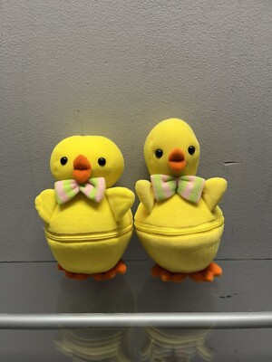 2 1988 Avon Hatch-A-Chick Plush Toy Easter Stuffed Animal And Zipper ...