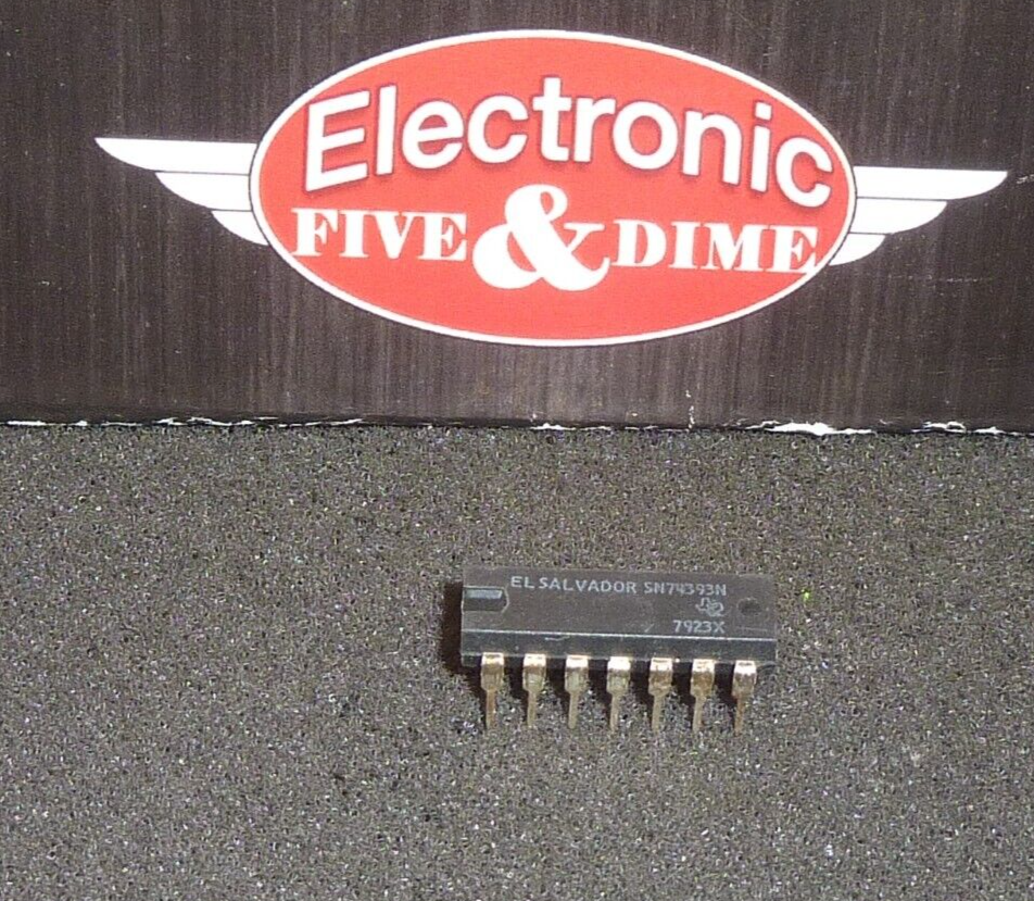 SN74393N Texas Instruments TTL DUAL BINARY COUNTER 4 BIT 14 PIN DIP IC ...