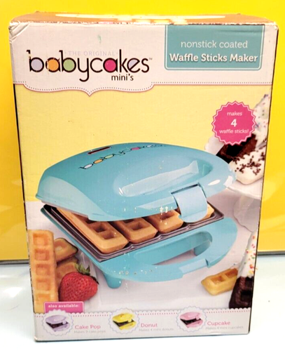 ORIGINAL BABYCAKES MINI'S NON-STICK COATED WAFFLE STICKS MAKER - NIB ...