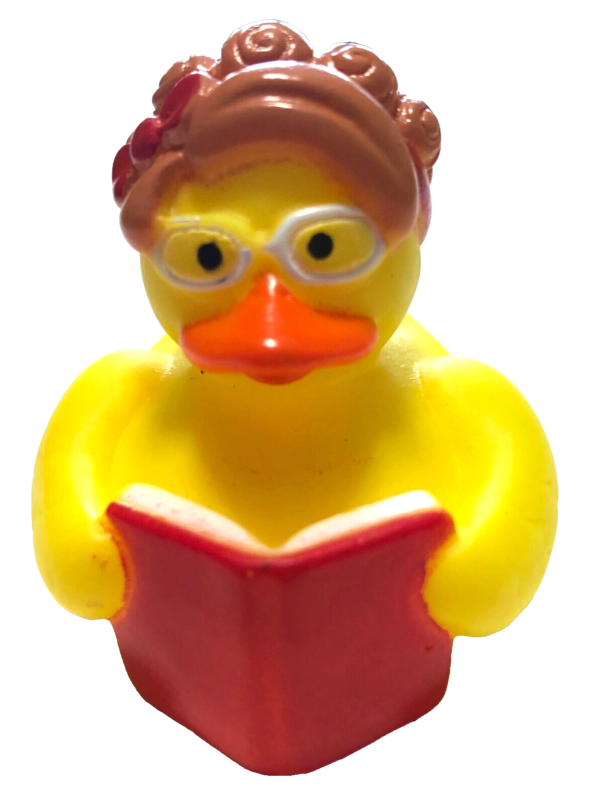 FREE SHIP - 2" READING DUCK WITH CURLY HAIR CRUISING RUBBER DUCK CRUISE ...