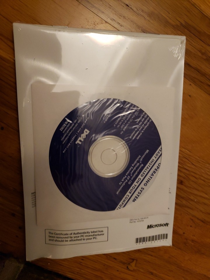 NEW! SEALED Microsoft Windows XP Professional SP 1a, Reinstallation CD ...