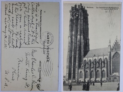 Vintage 1908 Belgium Malines Cathedral Divided Back Postcard | eBay