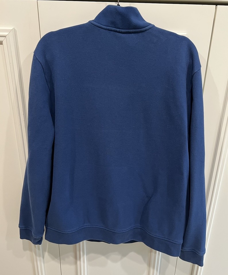 Lacoste Jacket Mens XXL Full Zip Jacket Fleece Mock Neck Logo Pockets ...