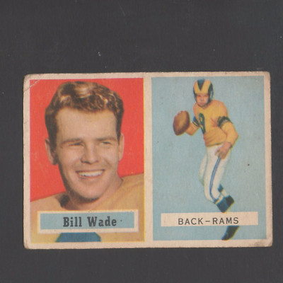 1957 Topps Football Card #34 Bill Wade-Los Angeles Rams Poor Card | eBay