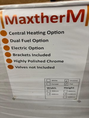 MaxTherM Chrome Flat 600x1150 Radiator | eBay