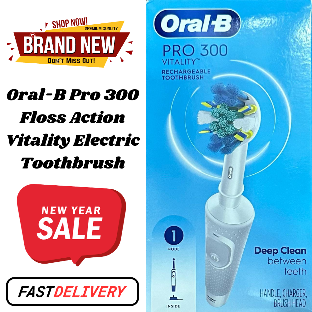 NEW Oral-B Pro 300 Floss Action Vitality Electric Toothbrush ...