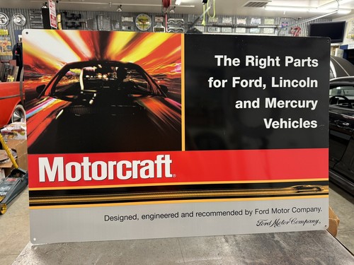 NOS Motorcraft Ford Lincoln Mercury Right Parts Sign SST FoMoCo Vintage ...
