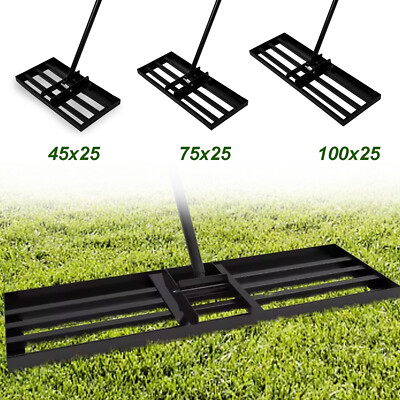 Lawn Leveller Lute Sand Soil Levelling Rake Grass 45/75/100x25cm Tool ...