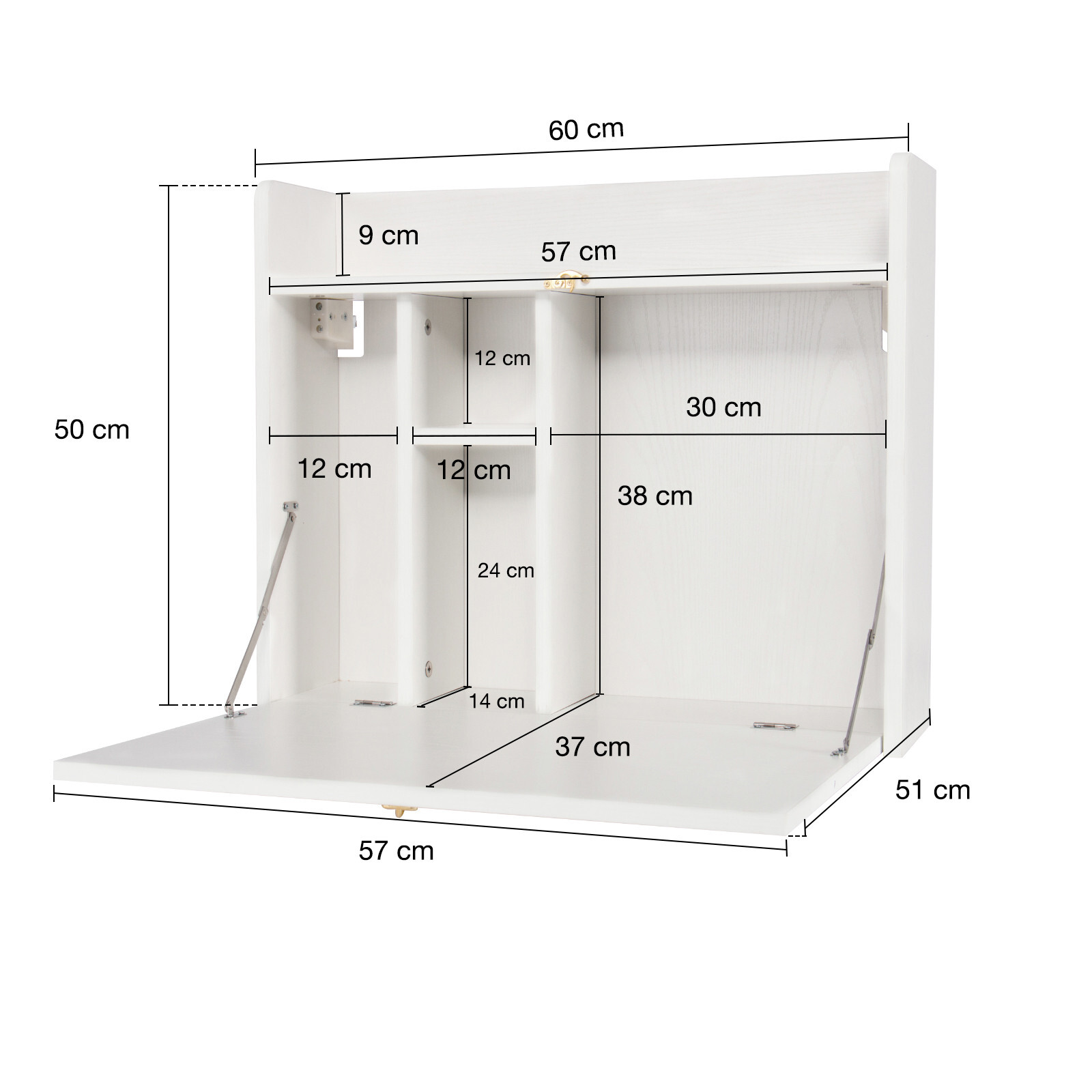 Wall Mounted Table Folding Home Office Computer Desk Floating Storage ...
