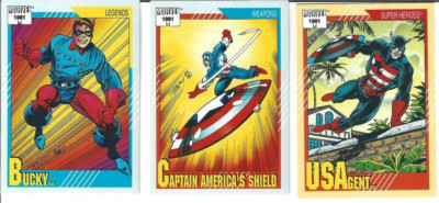 CAPTAIN AMERICA SIDEKICKS - 1991 IMPEL cards (Marvel) NEAR MINT NM+ ...
