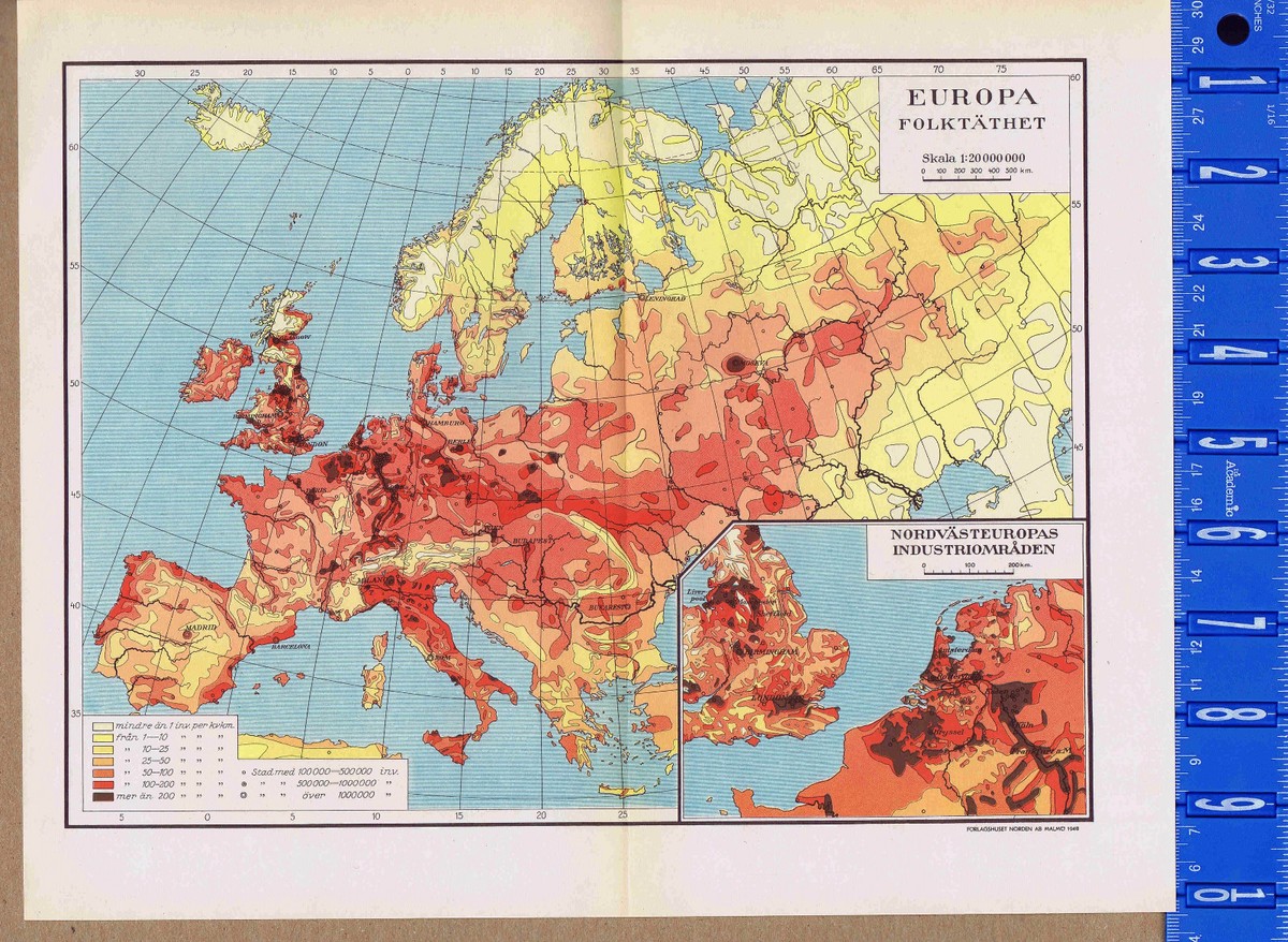 Population Density Map Europe