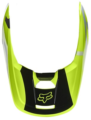 Fox Racing V1 Skew Helmet Replacement Visor/Peak Fluo Yellow | eBay