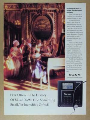 1990 Sony D-35 Discman vintage print Ad | eBay