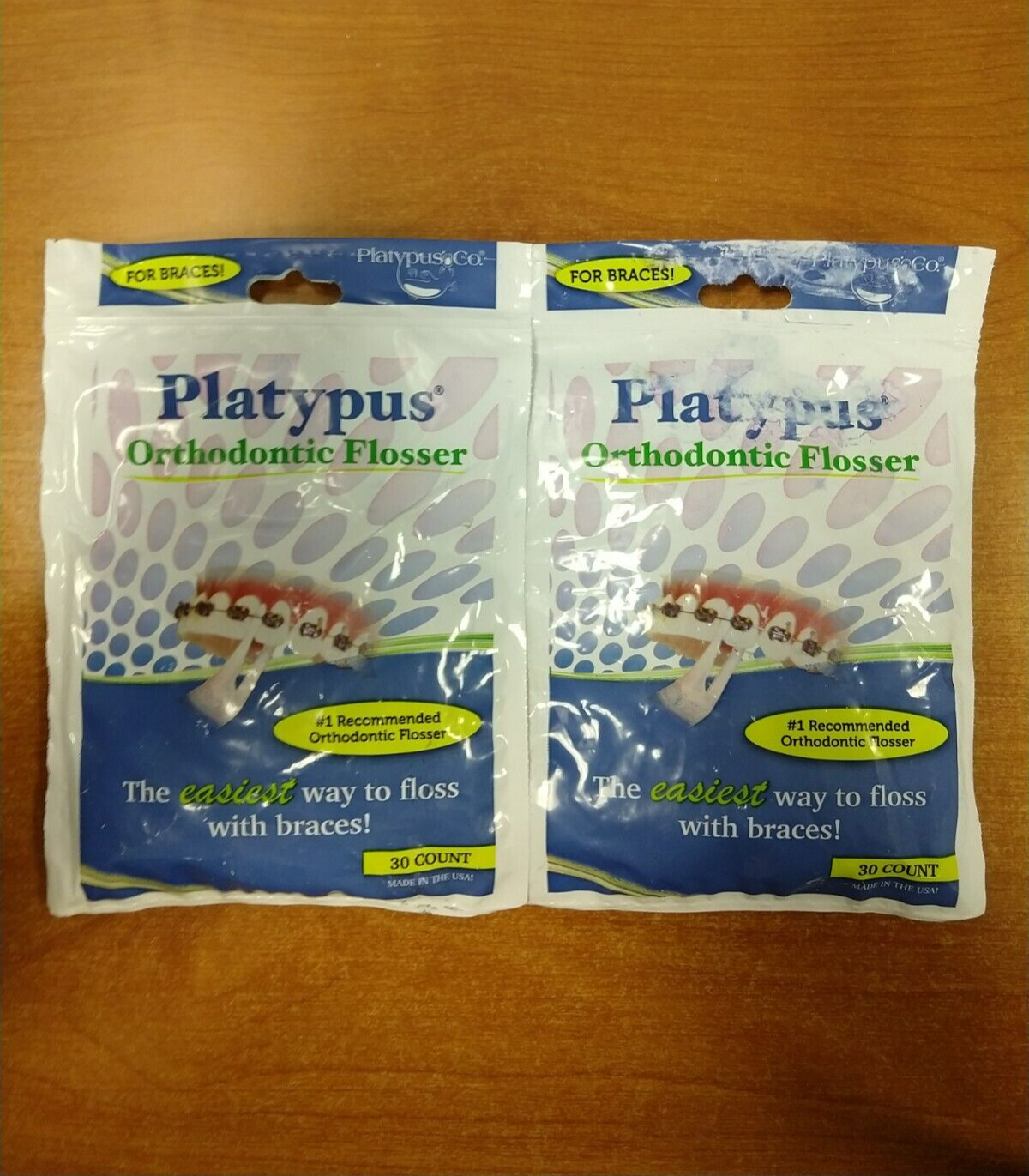 2 Packs of 30: Platypus Orthodontic Flossers for Braces Dental Floss ...