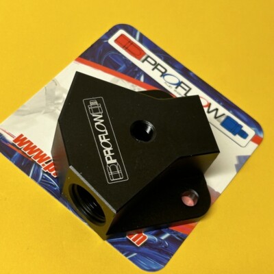 Proflow PFE452-08BK 8AN to 2 x 8AN ORB Y Block female + 1/8" NPT port ...