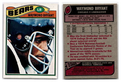 1977 Topps #61 Waymond Bryant RC EXMT/NM - Chicago Bears | eBay