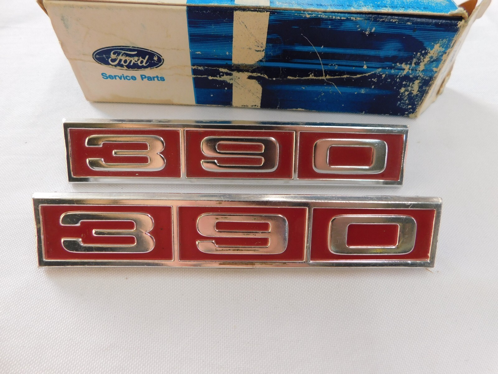 NOS OEM Ford 1968 Galaxie 500 390 Fender Emblems Ornaments Trim Pair | eBay